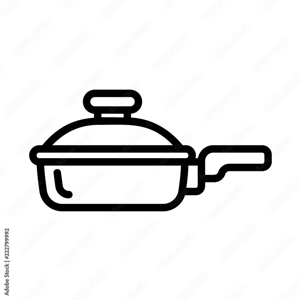 Griddle icon. Outline griddle vector icon for web design isolated on ...