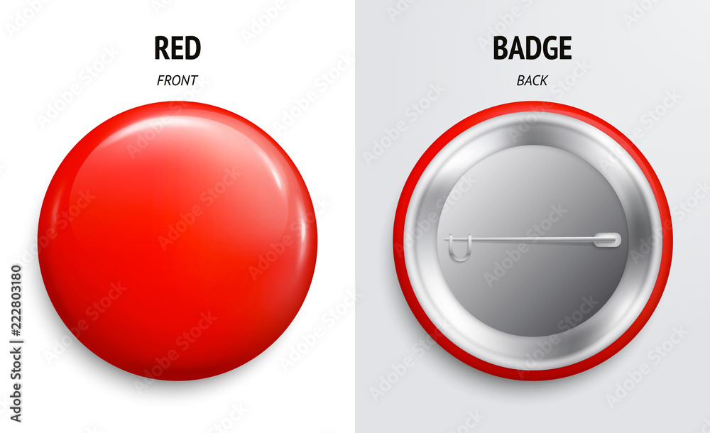 Red Volunteer Button