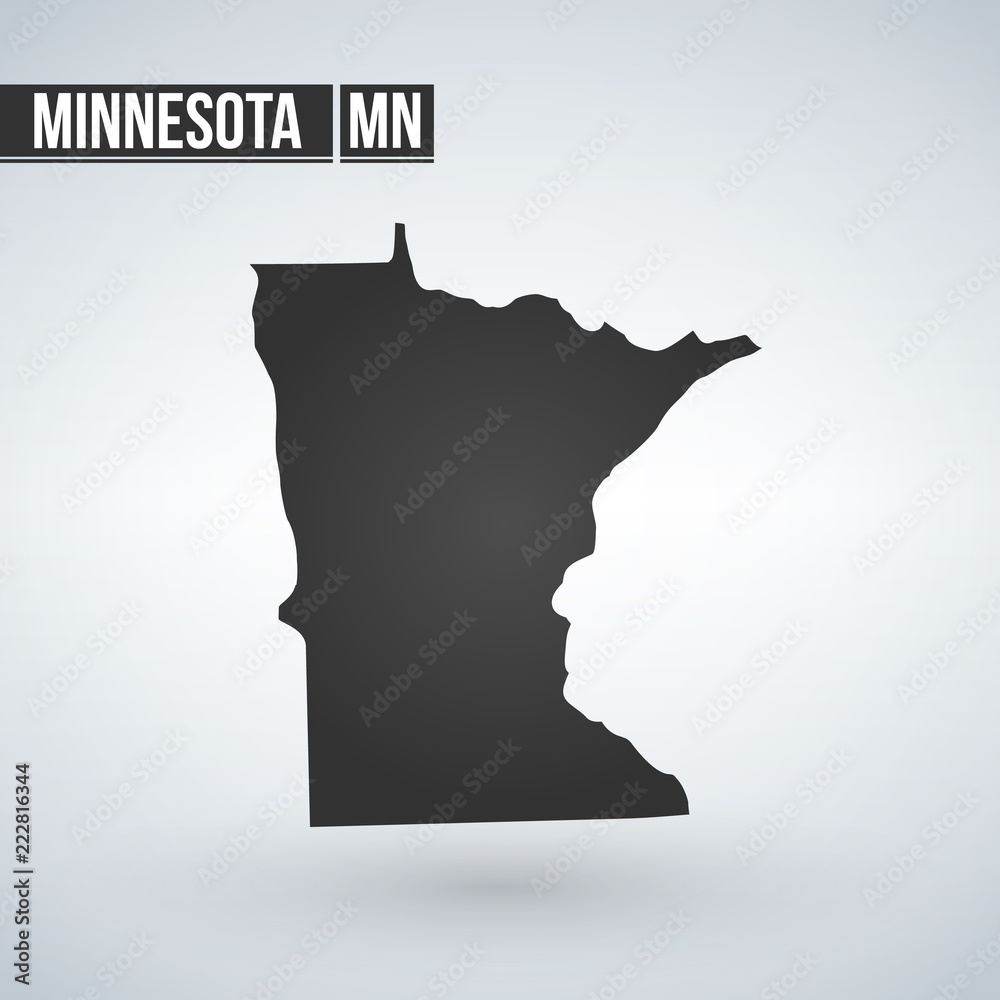 Map of the U.S. state of Minnesota vector illustration Stock Vector ...