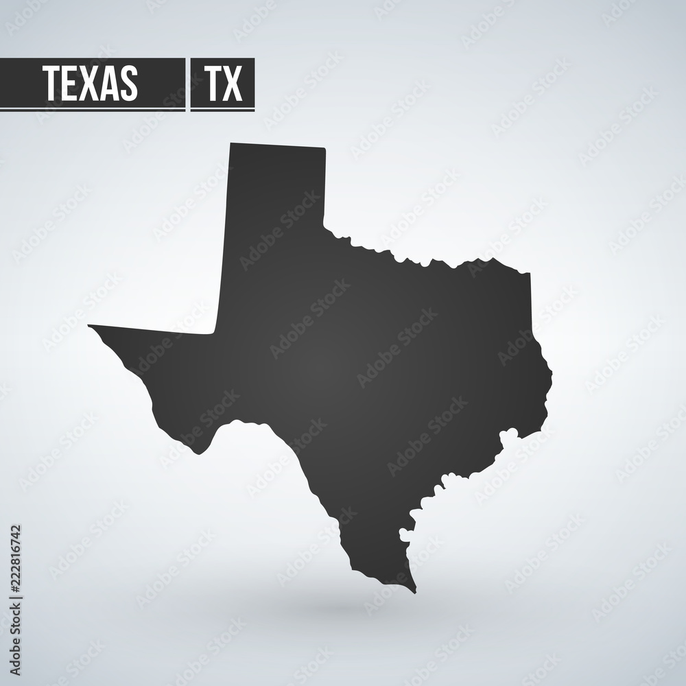 Texas map isolated on transparent background. Black map for your design ...