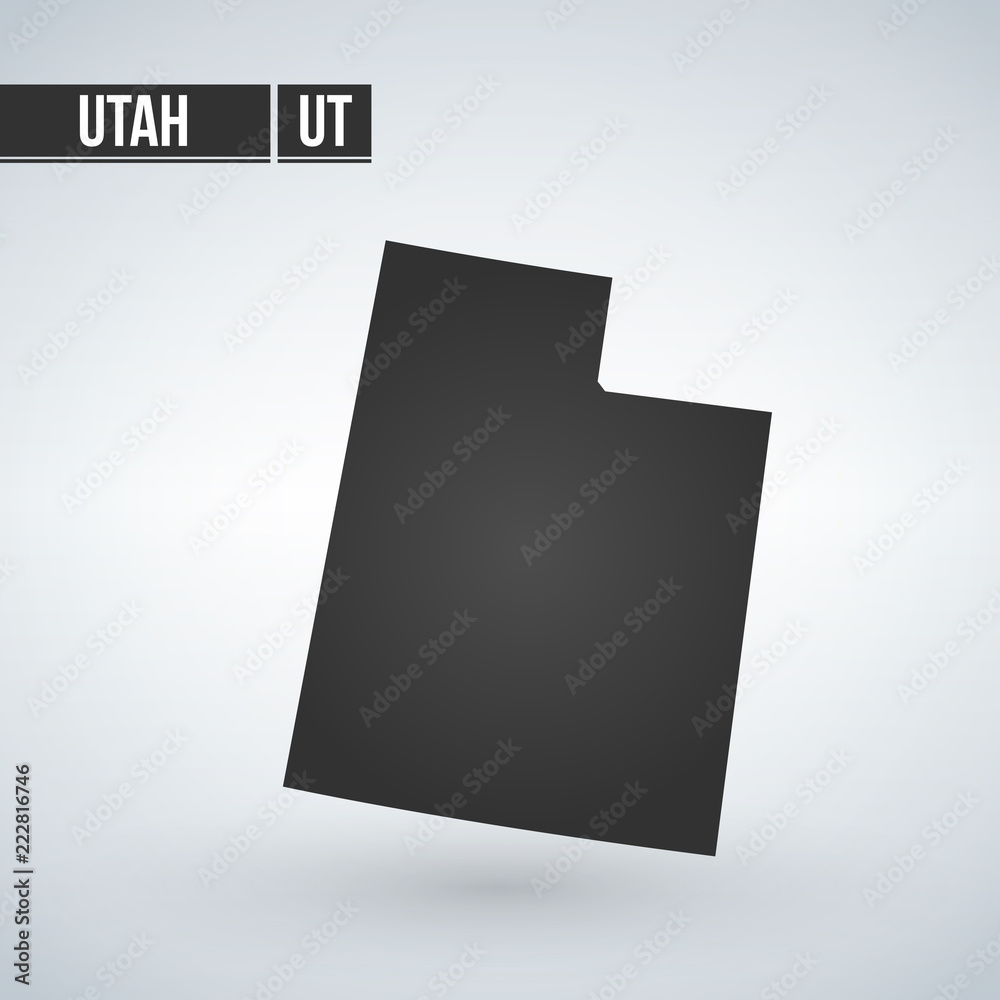 map of the U.S. state of Utah vector illustration Stock Vector | Adobe ...