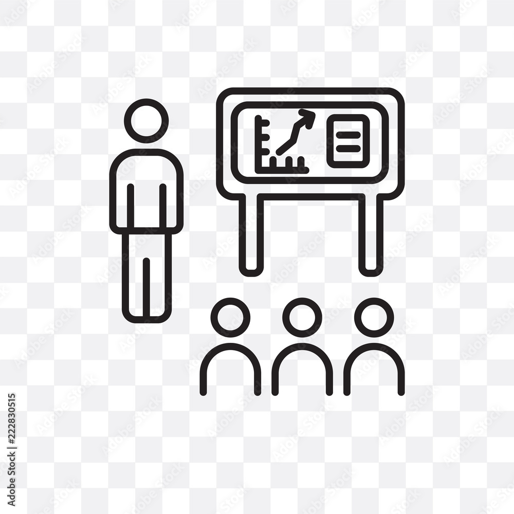 presentation icon isolated on transparent background. Simple and ...