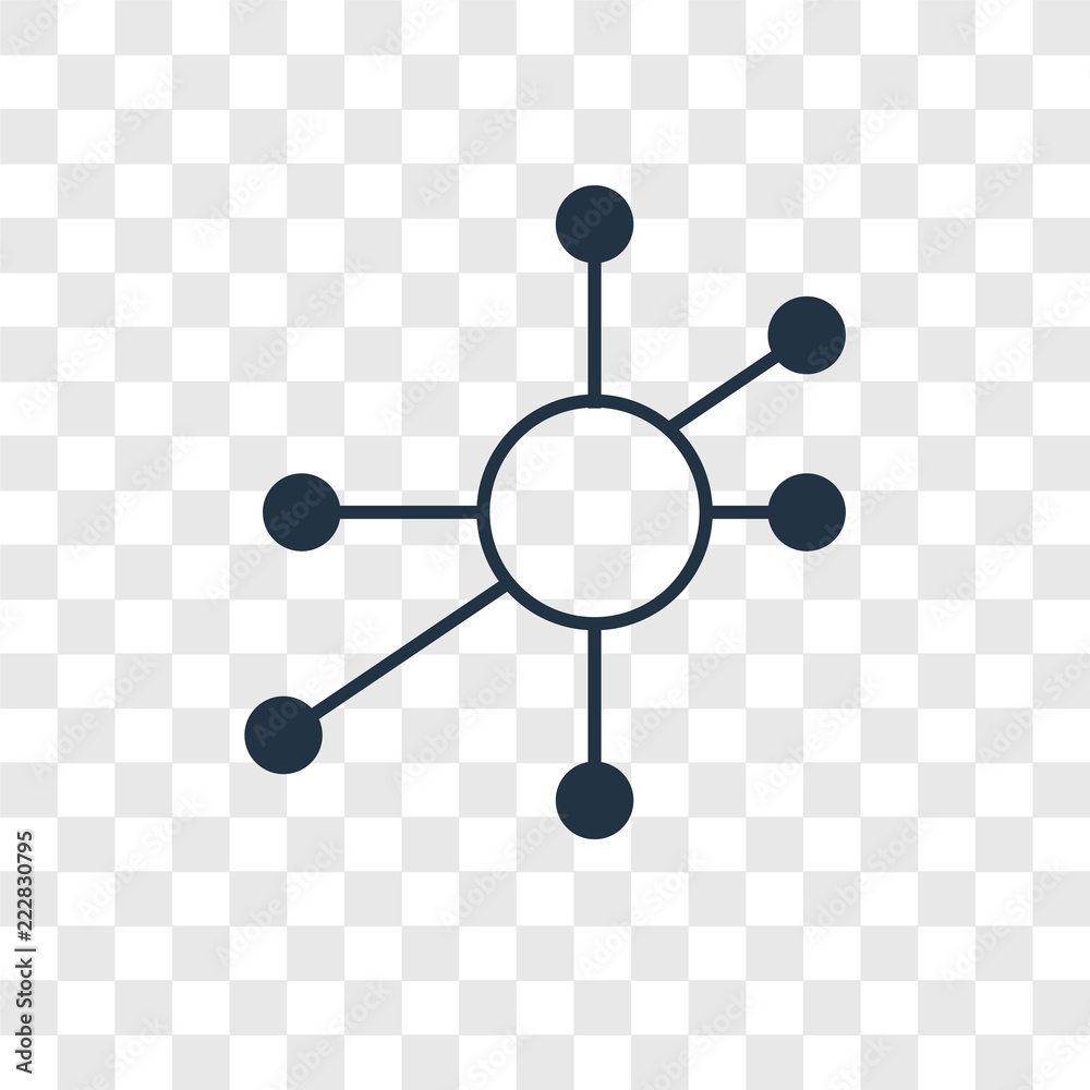 Networking vector icon isolated on transparent background, Networking ...