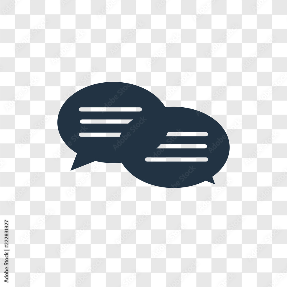 Conversation vector icon isolated on transparent background ...