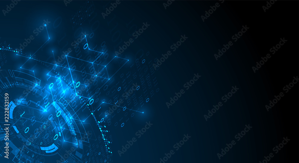 Vector illustration. Digital technology and engineering background ...