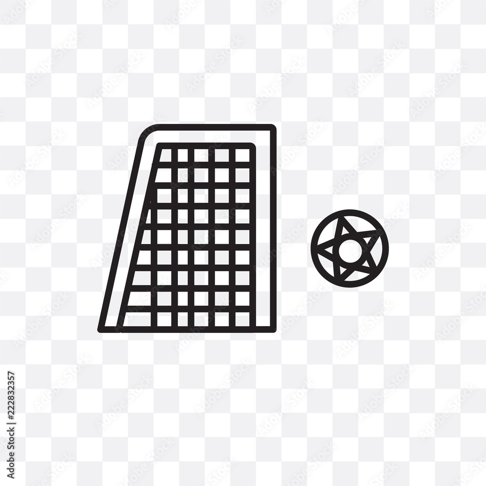 goal icon isolated on transparent background. Simple and editable goal ...