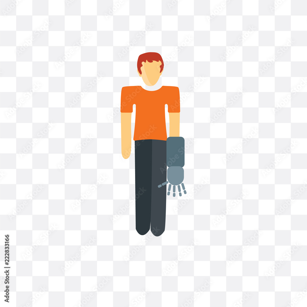 robot arm icon isolated on transparent background. Simple and editable ...