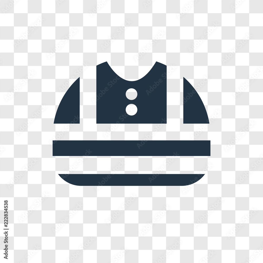 Reflective vest vector icon isolated on transparent background ...