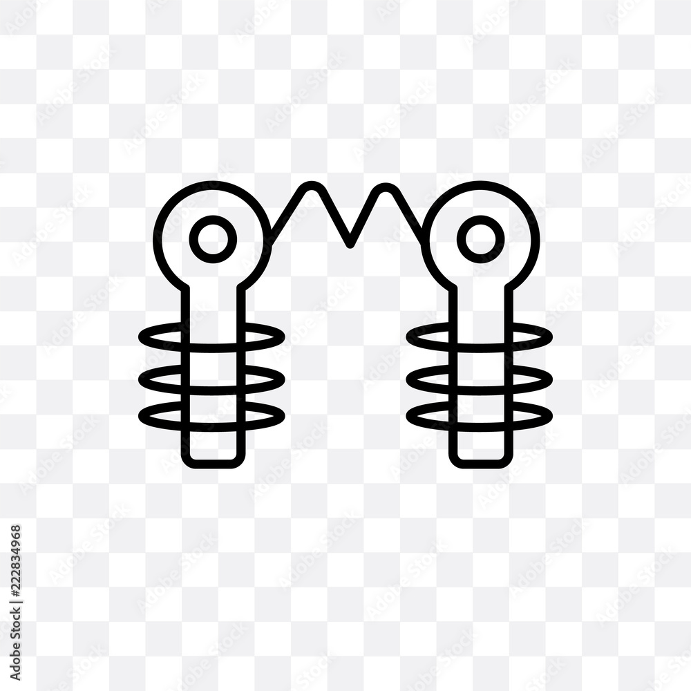 tesla coil icon isolated on transparent background. Simple and editable ...