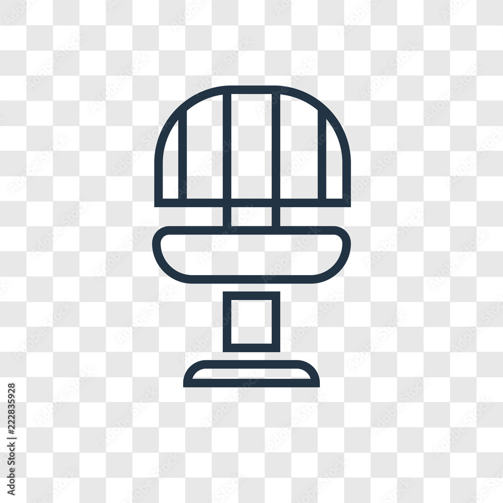 Chair vector icon isolated on transparent background, Chair logo design ...