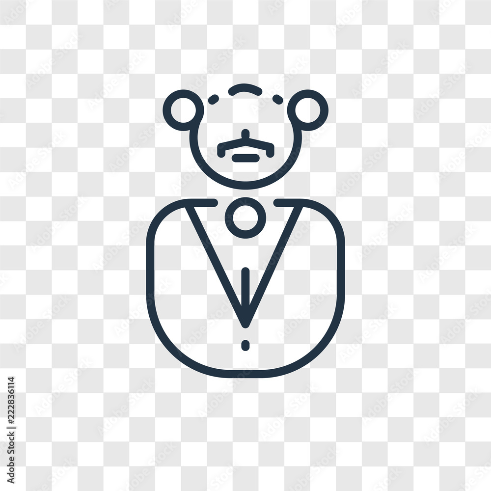 Professor vector icon isolated on transparent background, Professor ...