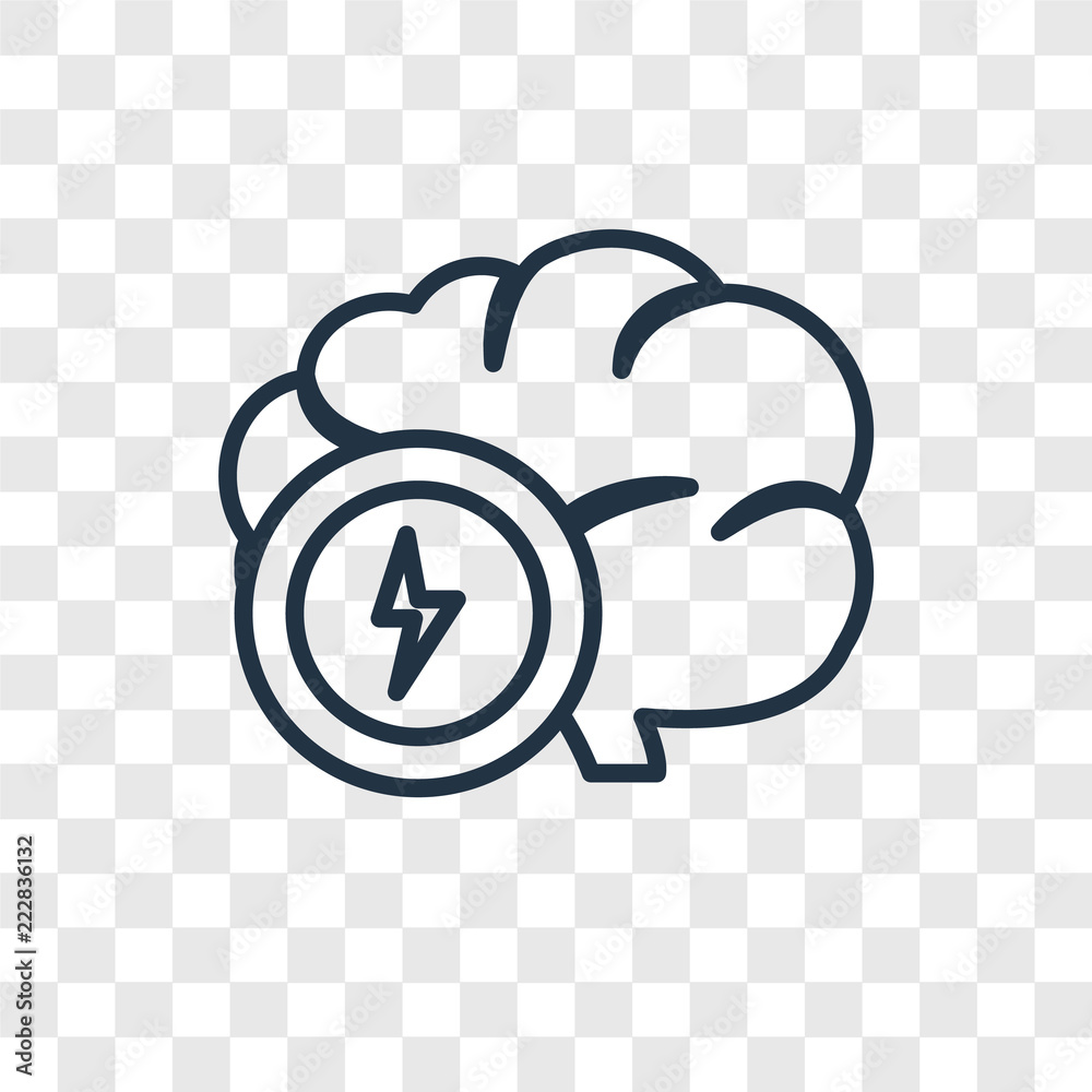 Brainstorming vector icon isolated on transparent background ...