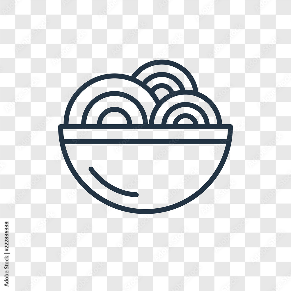Mie vector icon isolated on transparent background, Mie logo design ...