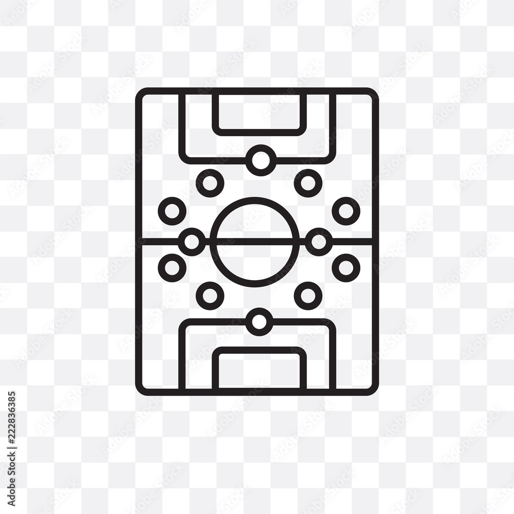 soccer field icon isolated on transparent background. Simple and ...