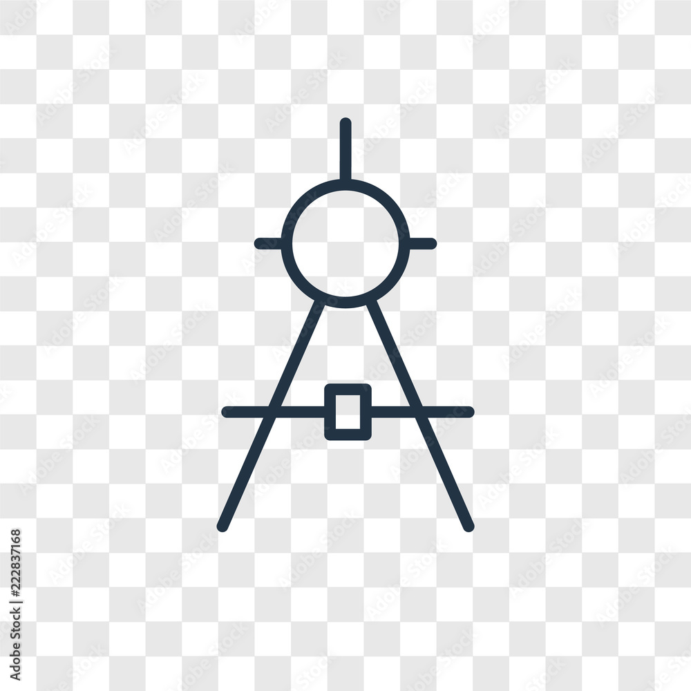 Compass vector icon isolated on transparent background, Compass logo ...