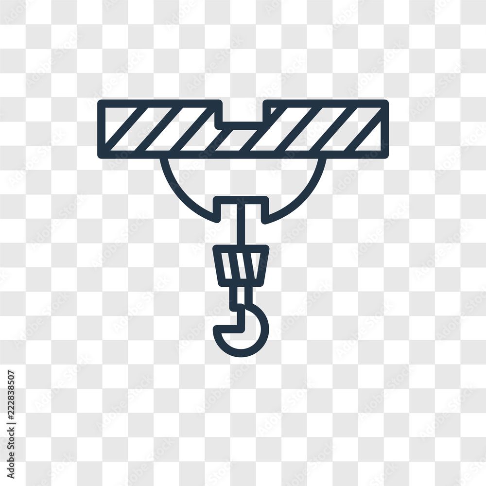 Crane vector icon isolated on transparent background, Crane logo design ...