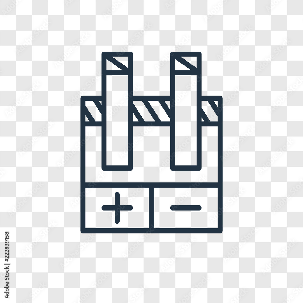 Electrolysis vector icon isolated on transparent background ...