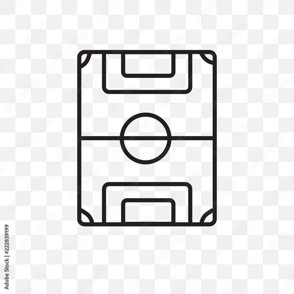 soccer field icon isolated on transparent background. Simple and ...