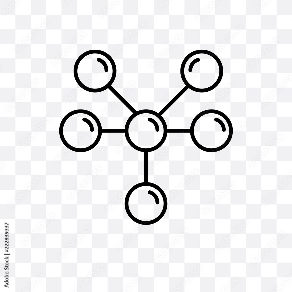 molecules icon isolated on transparent background. Simple and editable ...