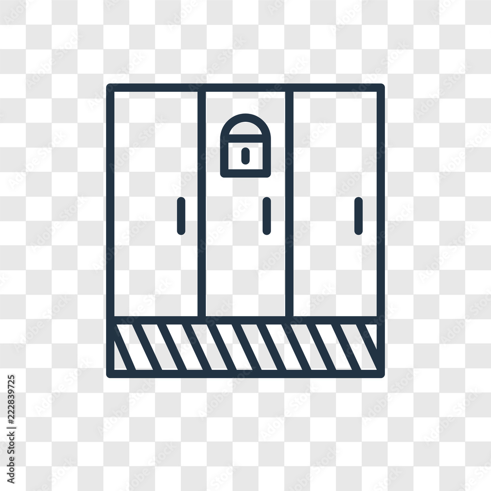 Locker vector icon isolated on transparent background, Locker logo ...