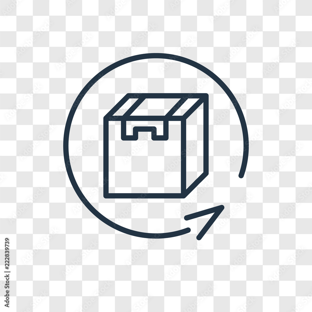 Box vector icon isolated on transparent background, Box logo design ...
