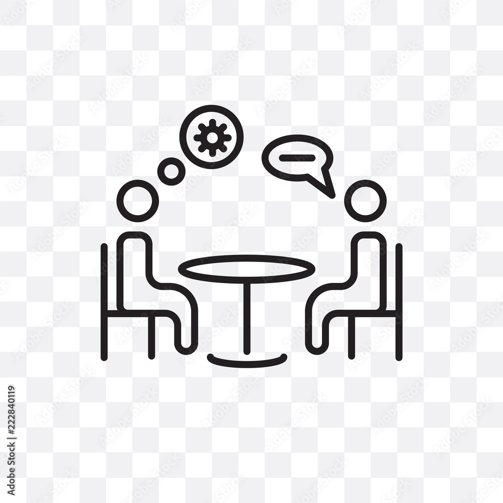 meeting icon isolated on transparent background. Simple and editable ...