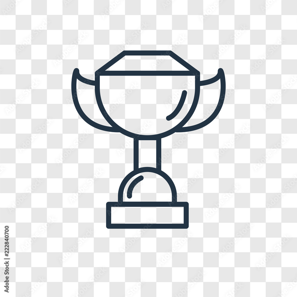 Trophy vector icon isolated on transparent background, Trophy logo ...