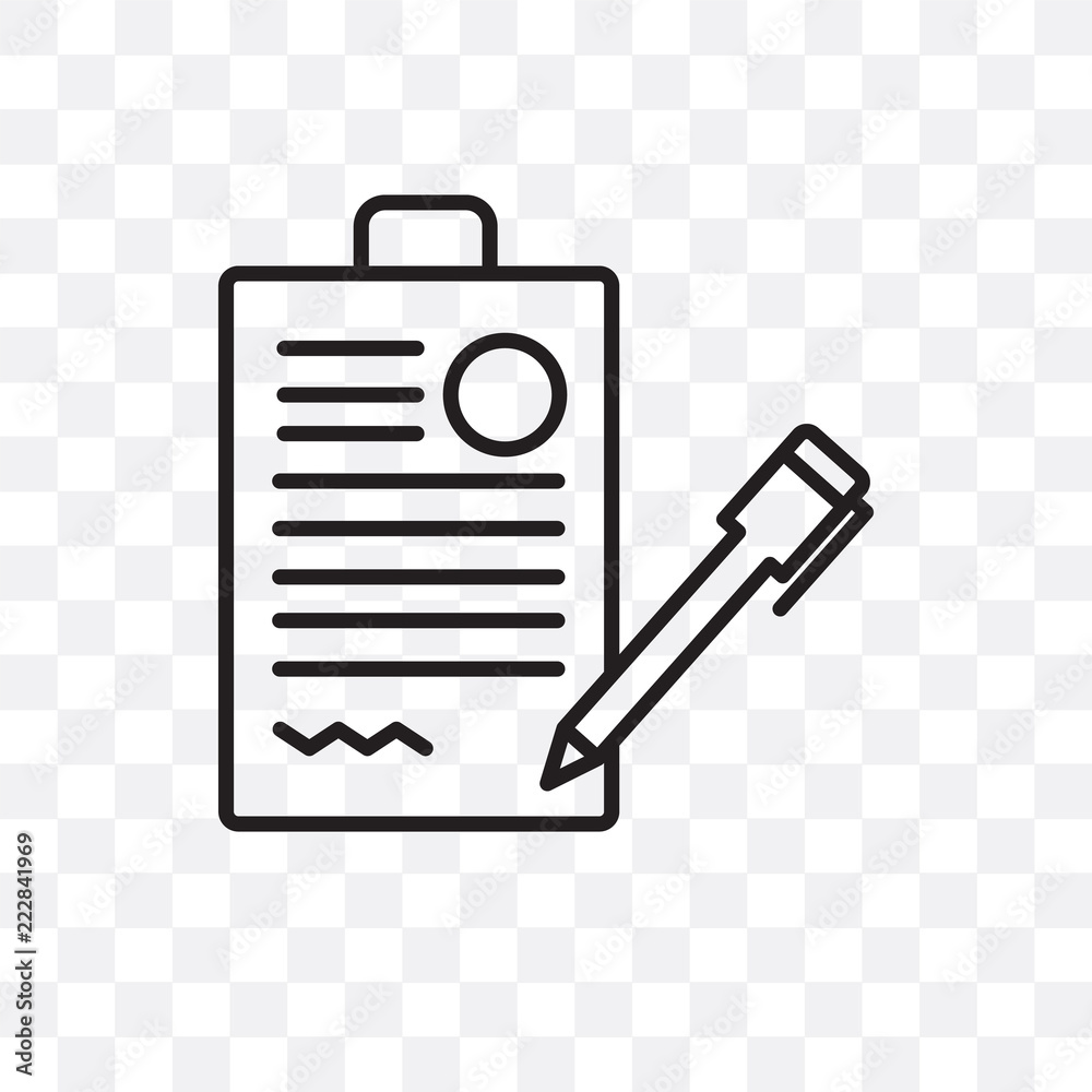 contract icon isolated on transparent background. Simple and editable ...