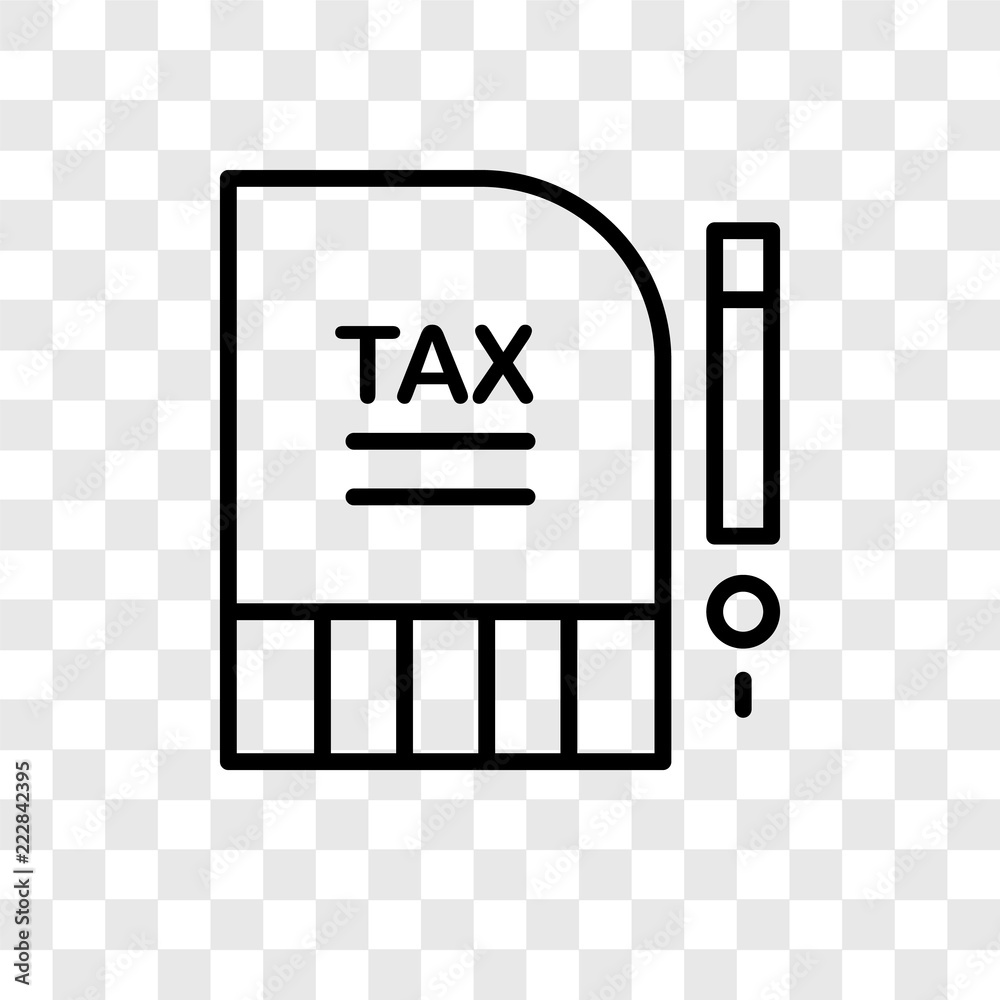 Tax vector icon isolated on transparent background, Tax logo design ...