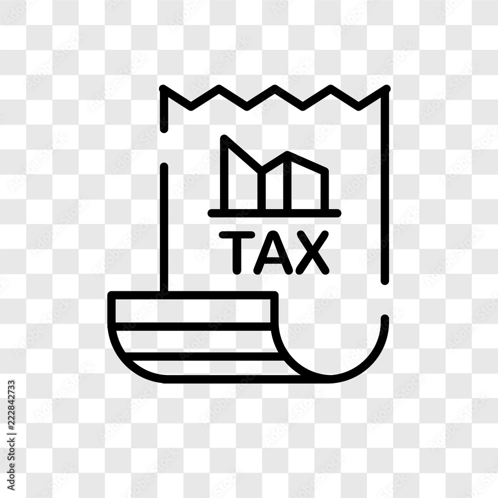 Tax vector icon isolated on transparent background, Tax logo design ...
