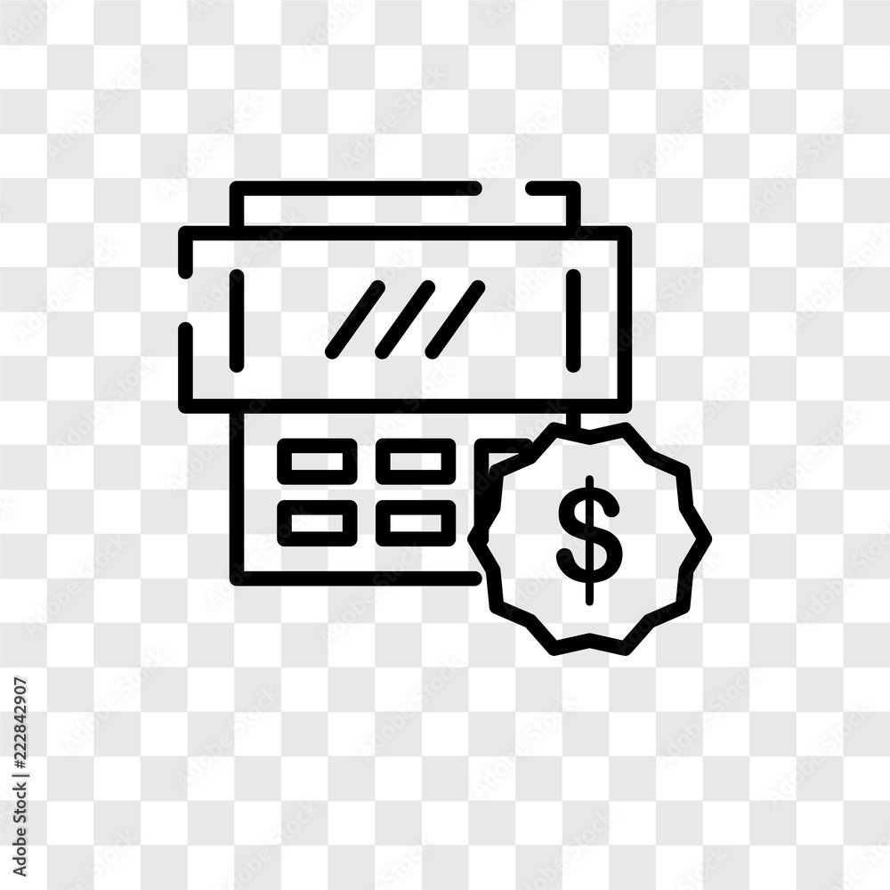 Taxes vector icon isolated on transparent background, Taxes logo design ...
