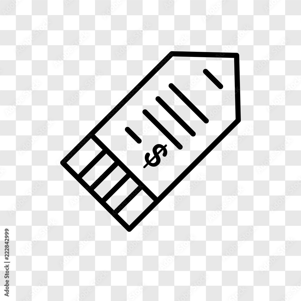Price tag vector icon isolated on transparent background, Price tag ...