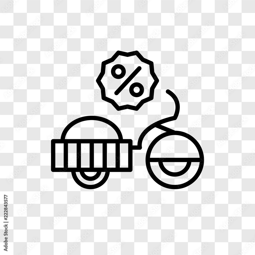 Motorcycle vector icon isolated on transparent background, Motorcycle ...