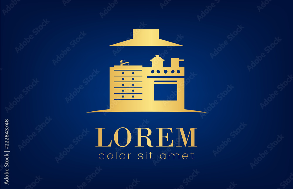 kitchen logo vector Stock Vector | Adobe Stock