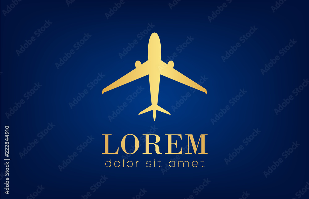 aircraft logo Stock Vector | Adobe Stock
