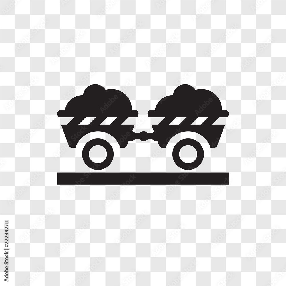 Trailer vector icon isolated on transparent background, Trailer logo ...