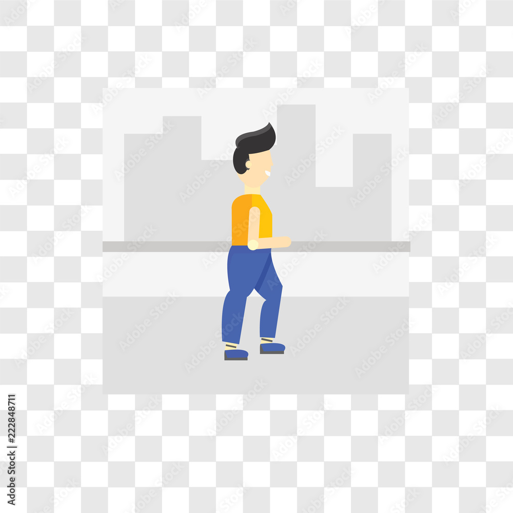Walking vector icon isolated on transparent background, Walking logo ...