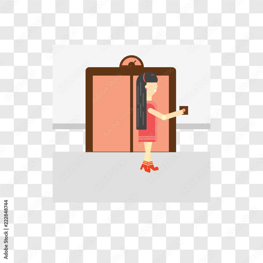 Elevator vector icon isolated on transparent background, Elevator logo ...