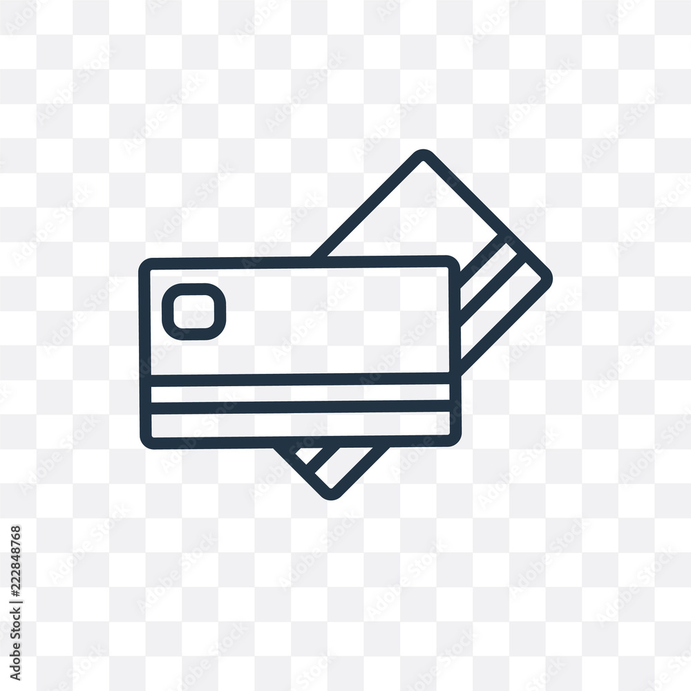 card icon isolated on transparent background. Simple and editable card ...