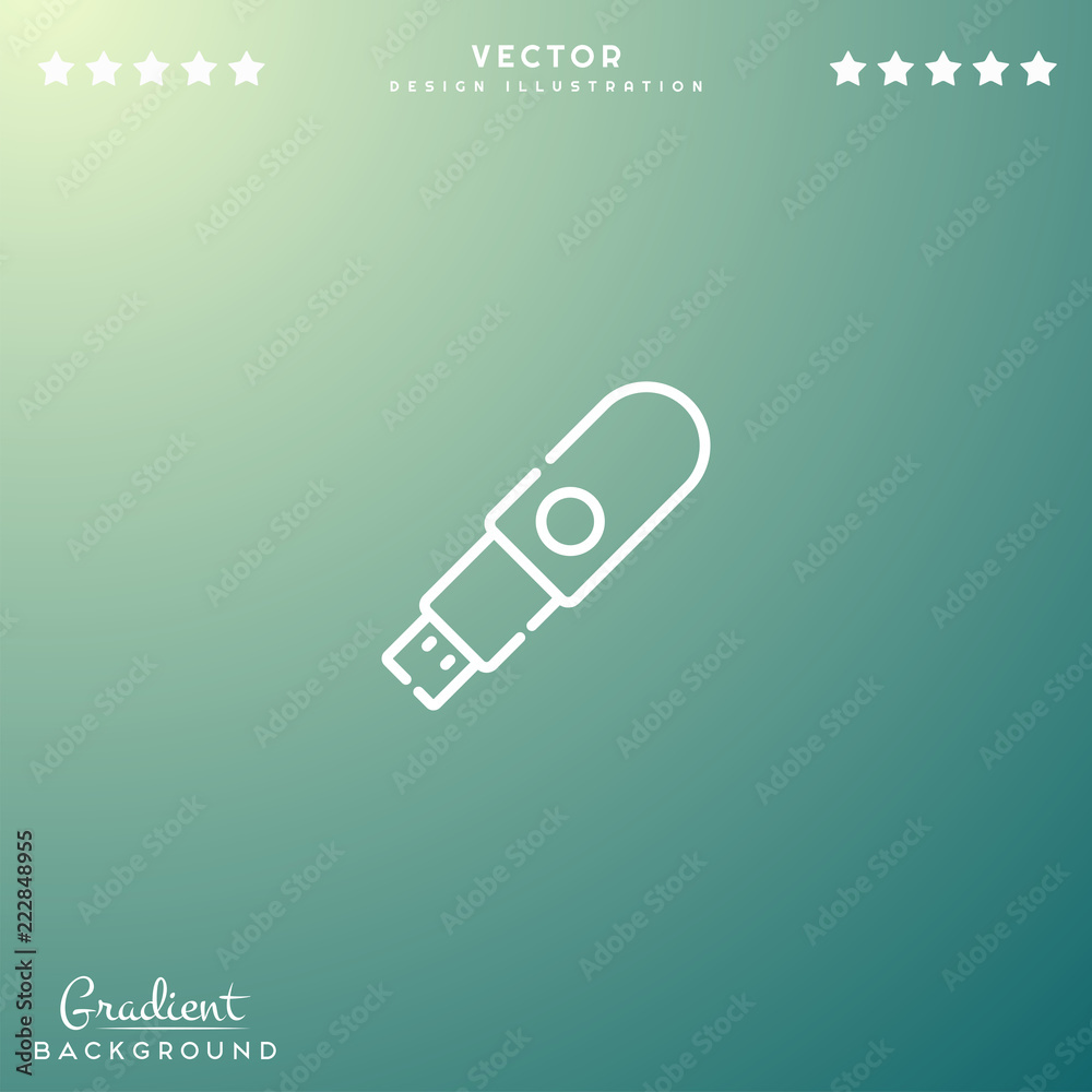 Premium Symbol of Pendrive Related Vector Line Icon Isolated on ...