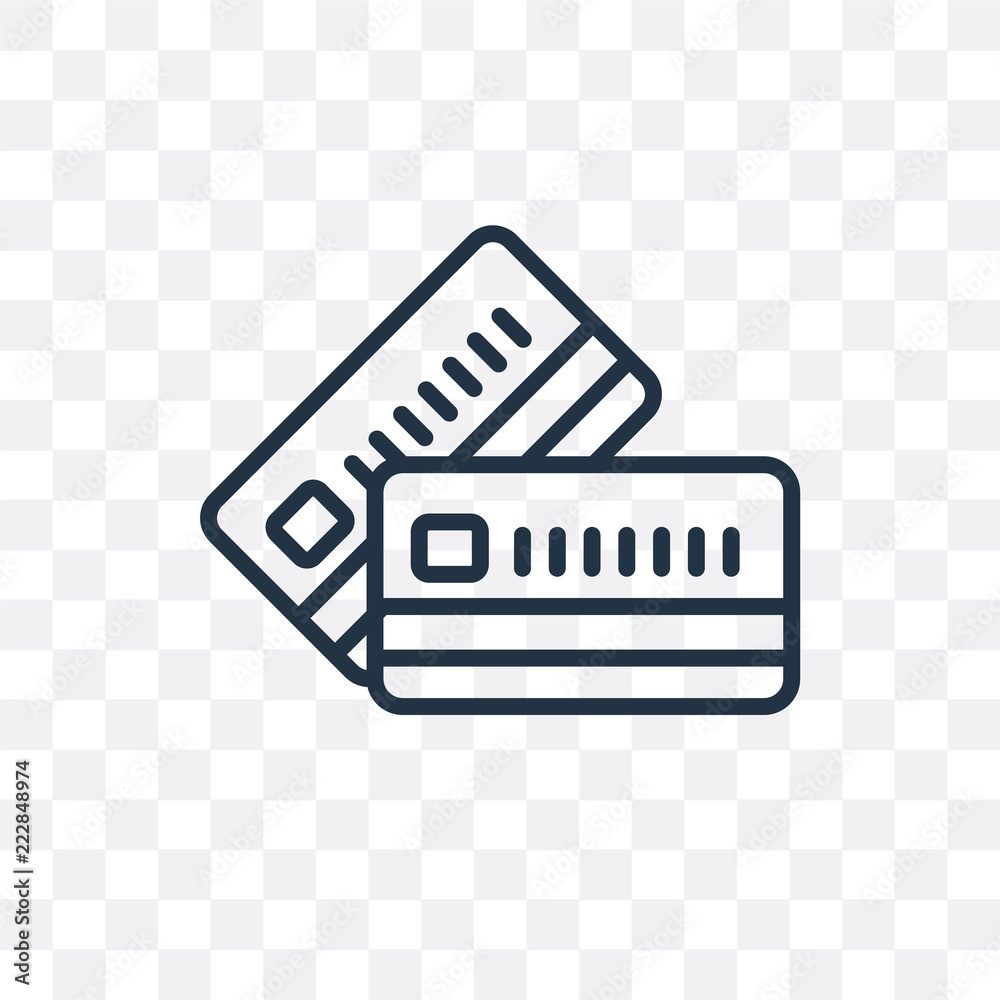 card icon isolated on transparent background. Simple and editable card ...