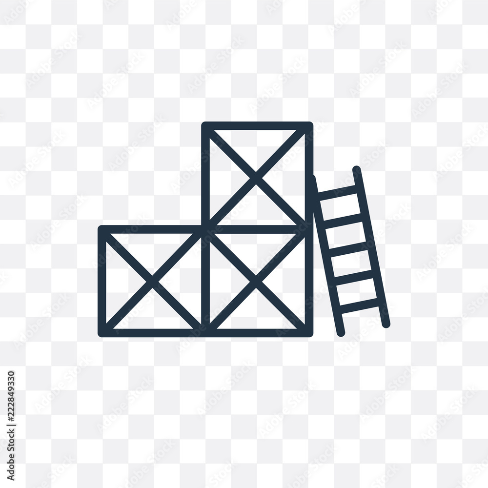 scaffolding icon isolated on transparent background. Simple and ...