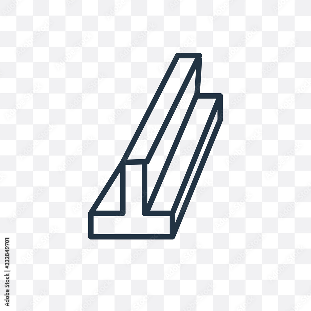 beam icon isolated on transparent background. Simple and editable beam ...