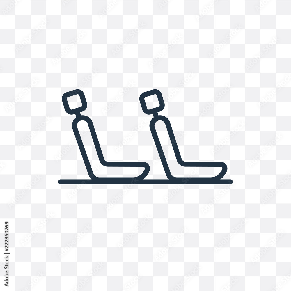 seat icon isolated on transparent background. Simple and editable seat ...