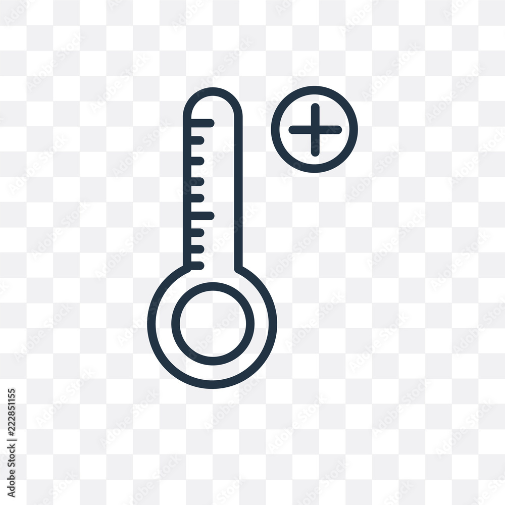 heat icon isolated on transparent background. Simple and editable heat ...