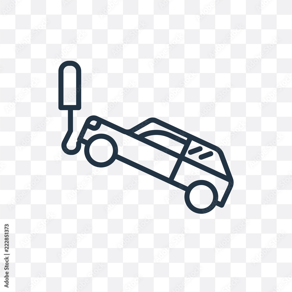 tow truck icon isolated on transparent background. Simple and editable ...