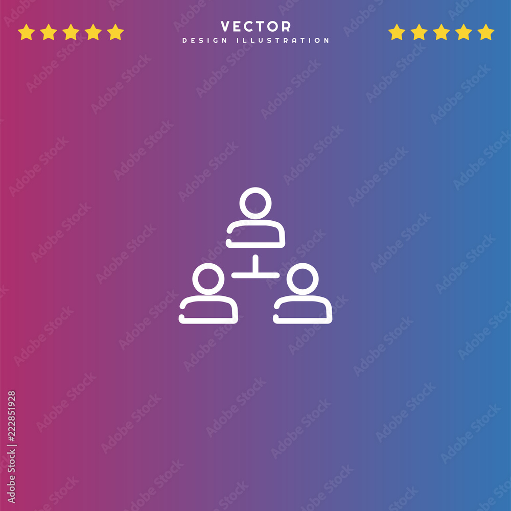 Premium Symbol of Hierarchical Structure Related Vector Line Icon ...