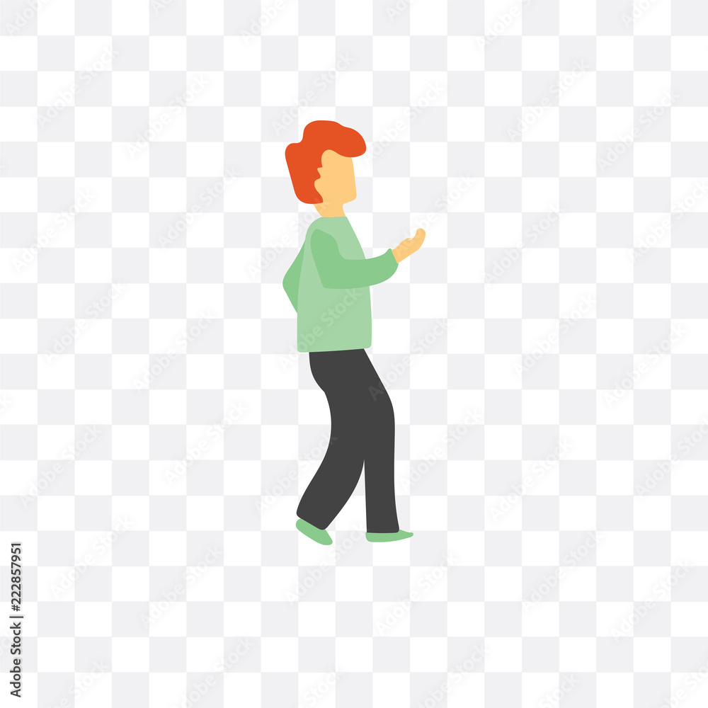 dancing man icon isolated on transparent background. Simple and ...