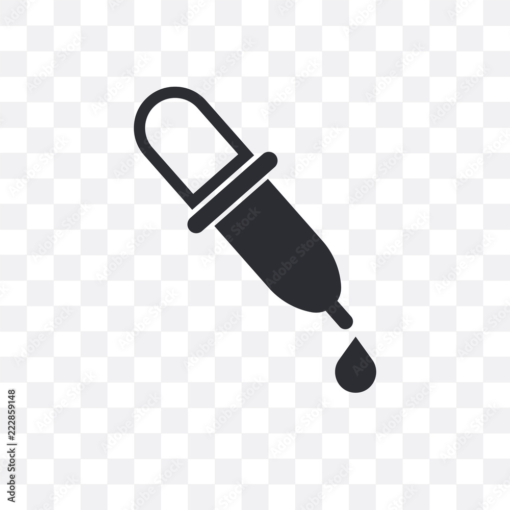 pipette icon isolated on transparent background. Simple and editable ...