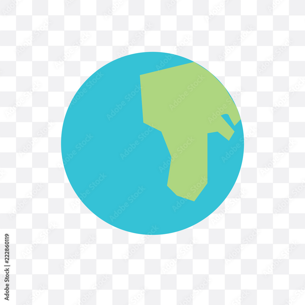 planet earth icon isolated on transparent background. Simple and ...